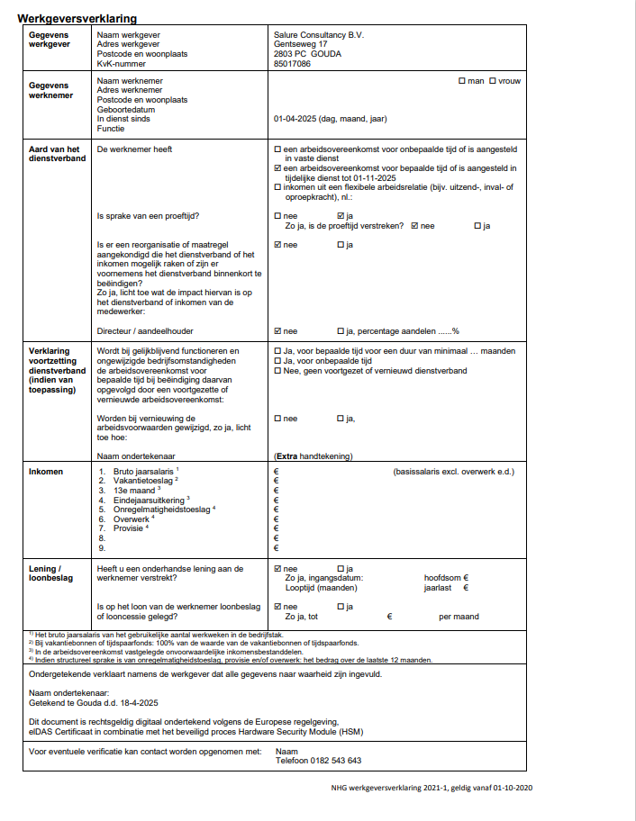 Wat is een intentieverklaring voor een hypotheek? | Salure