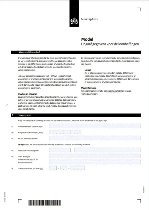 Loonbelastingverklaring: wat is het en hoe vul je hem in?